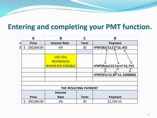 Excel 2007 Pmt Function | PPT