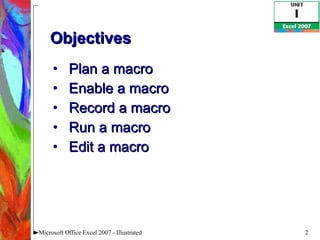 Excel 2007 Unit I | PPT