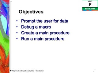 Excel 2007 Unit P | PPT