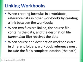 Tutorial 6: Multiple Worksheets and Workbooks | PPT