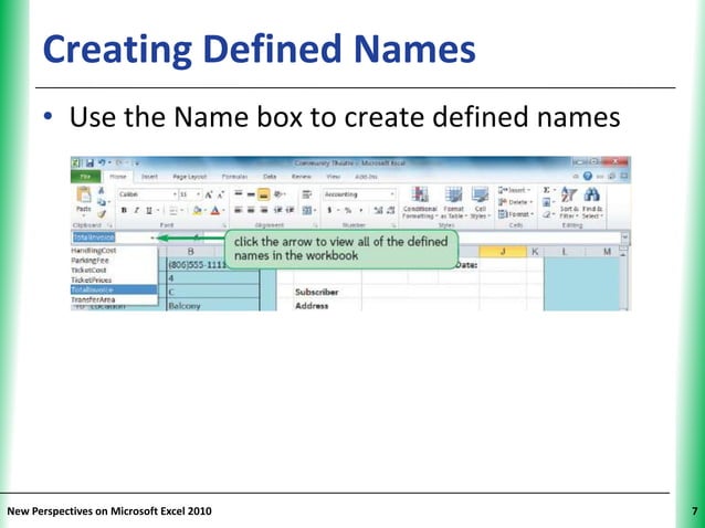 Tutorial 8: Developing an Excel Application | PPTX