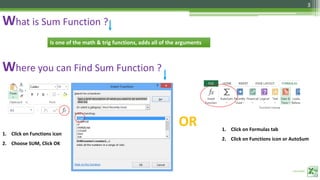Excel 2010 autosum | PPT