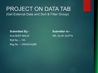 Excel 2010 data tab | PPT
