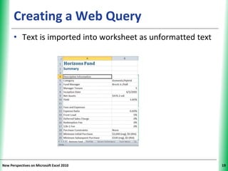 Excel 2010 data tab | PPT