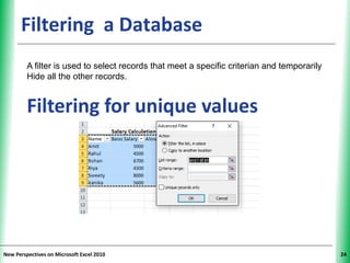 Excel 2010 data tab | PPT