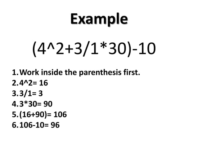 Order of Operations | PPTX