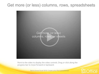 Excel 2010 training presentation create your first spreadsheet (revised ...