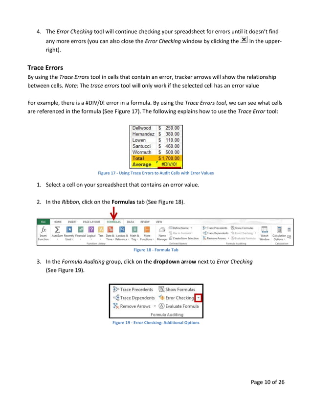 Excel2013 auditingyourwork-rev-1 | PDF