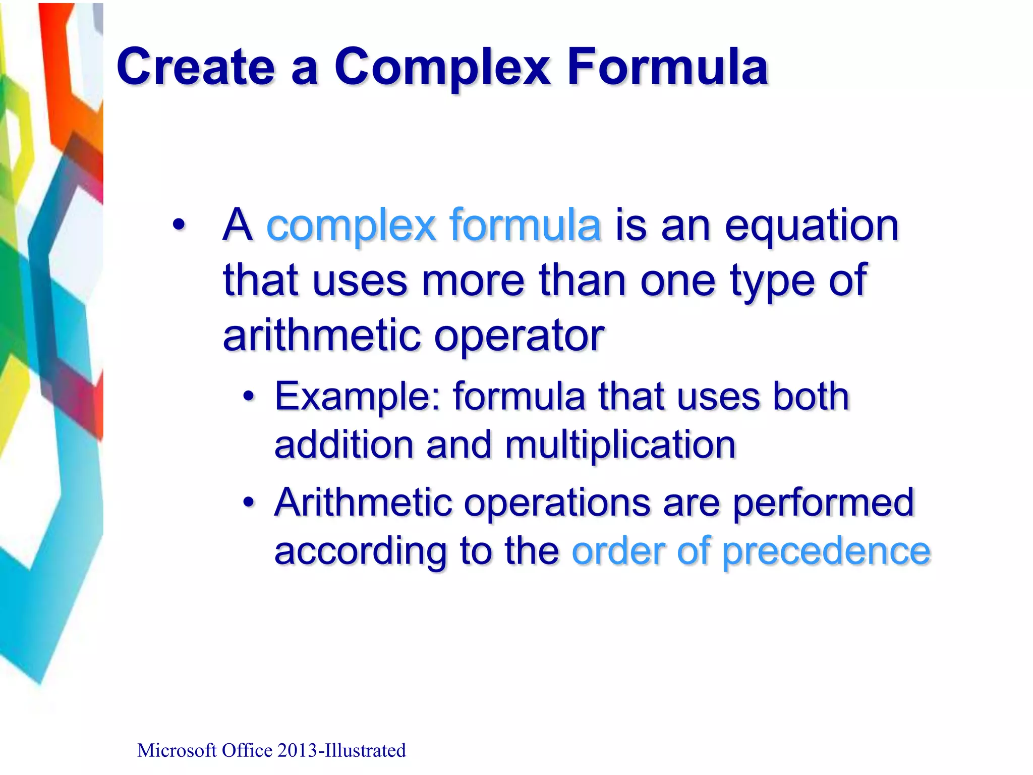 Excel 2013 illustrated unit b | PPTX