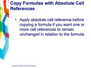 Excel 2013 illustrated unit b | PPTX