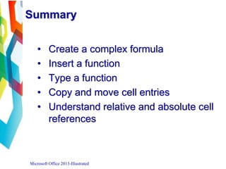 Excel 2013 illustrated unit b | PPTX