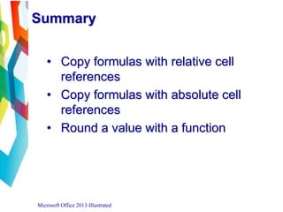 Excel 2013 illustrated unit b | PPTX