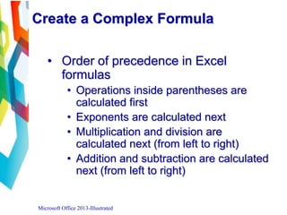 Excel 2013 illustrated unit b | PPTX