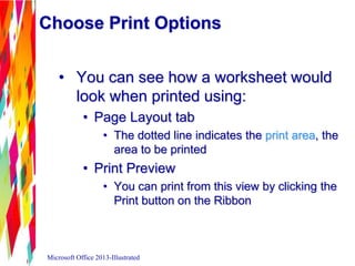 Excel 2013 Unit A | PPT