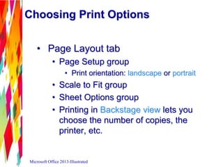 Excel 2013 Unit A | PPTX