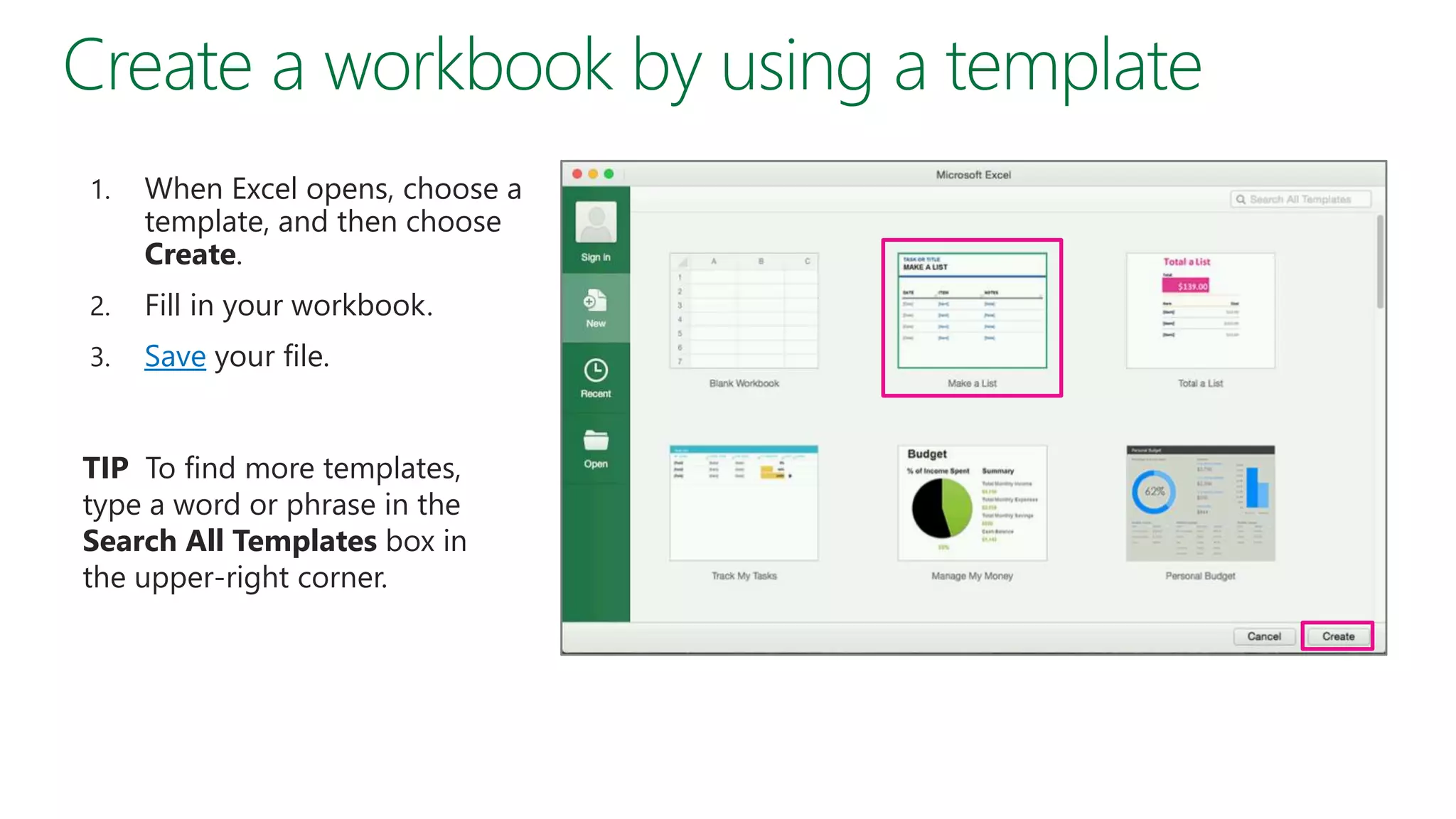 Excel 2016 for macOS basics | PPT