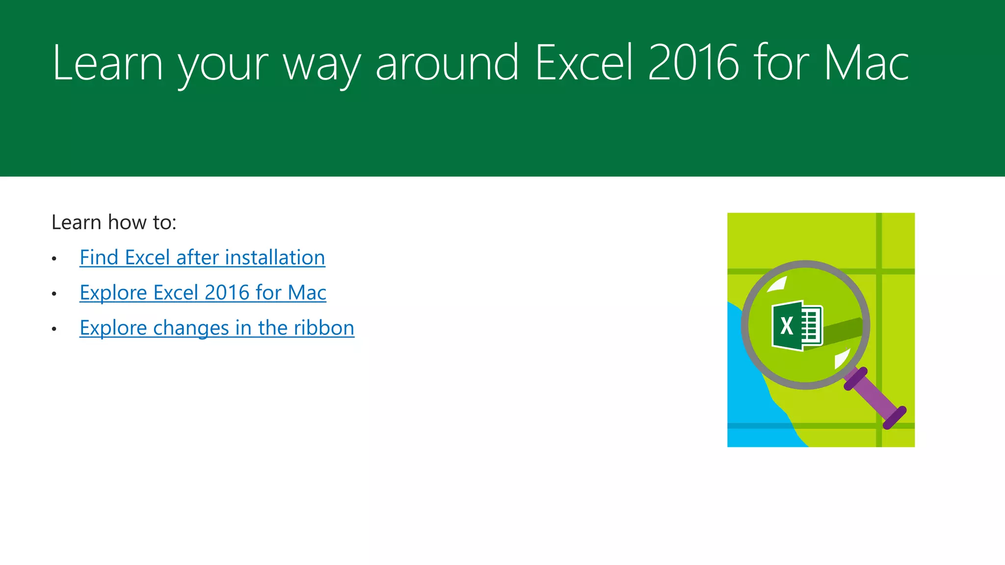 Excel 2016 for macOS basics | PPTX