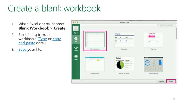 Excel 2016 for macOS basics | PPT