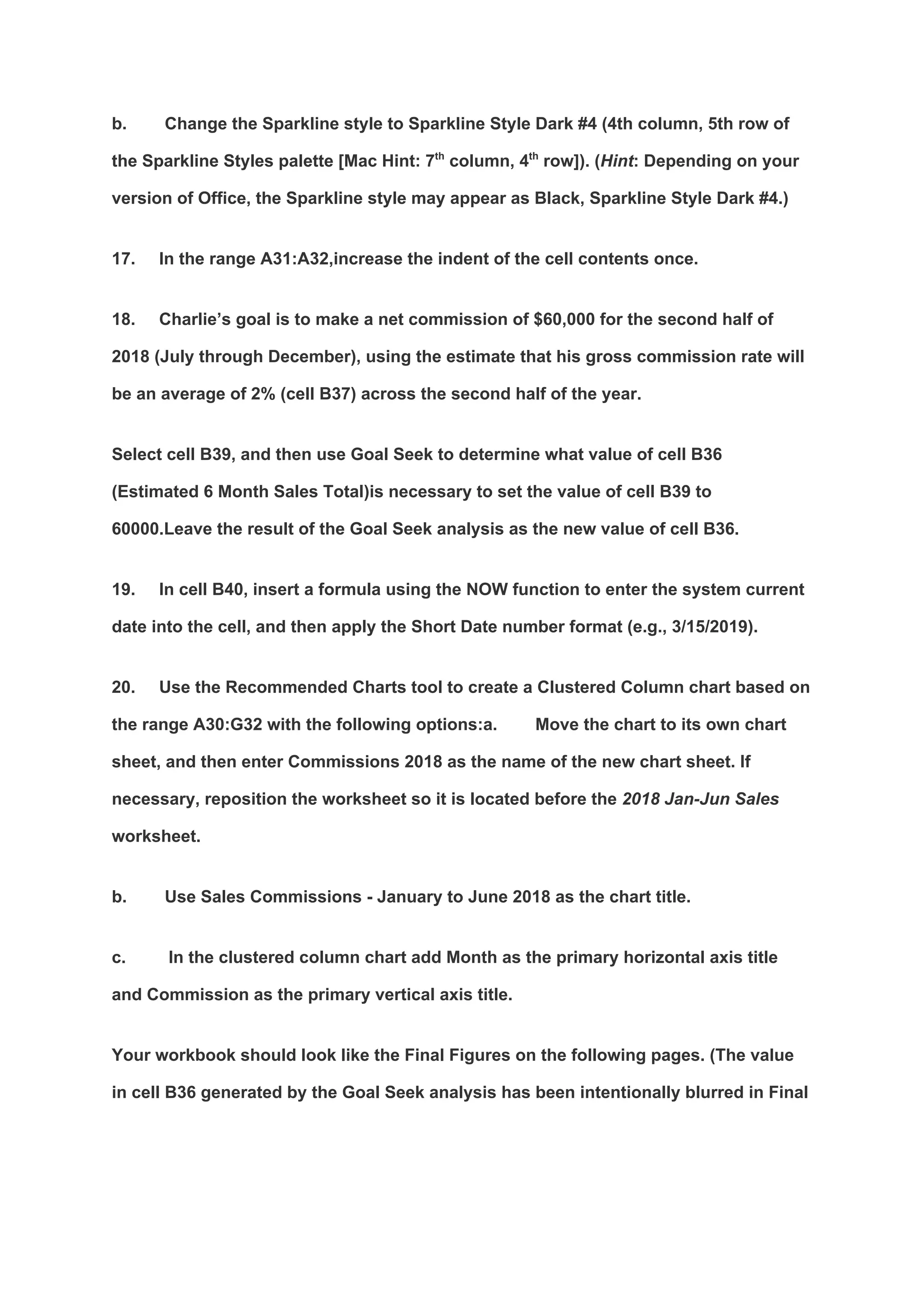 Excel 2016 | Module 3: SAM Project 1a Pick Up Motors | PDF