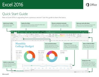Excel 2016 Quick Start Guide | PDF