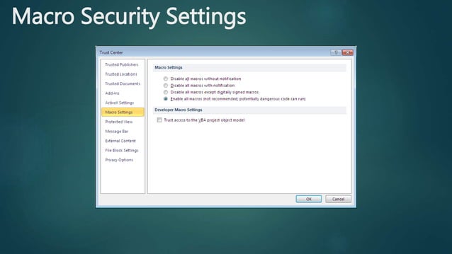 Excel 2016 VBA PPT Slide Deck - For Basic to Adavance VBA Learning | PPTX