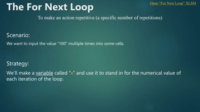 Excel 2016 VBA PPT Slide Deck - For Basic to Adavance VBA Learning | PPTX