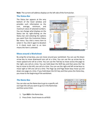 MS Excel 2010 tutorial 2 | PDF