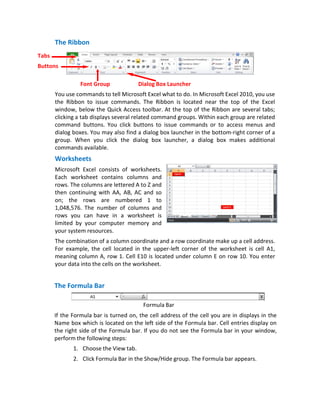 Formula Bar Excel 2010
