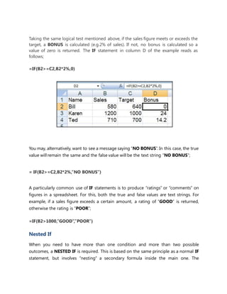 MS Excel 2010 tutorial 5 | PDF