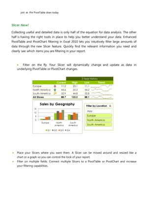 MS Excel 2010 tutorial 6 | PDF