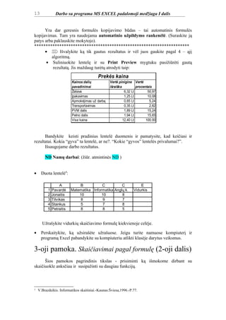 Excel 97 padalomoji medž id | DOC