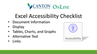 Excel accessibility | PPT