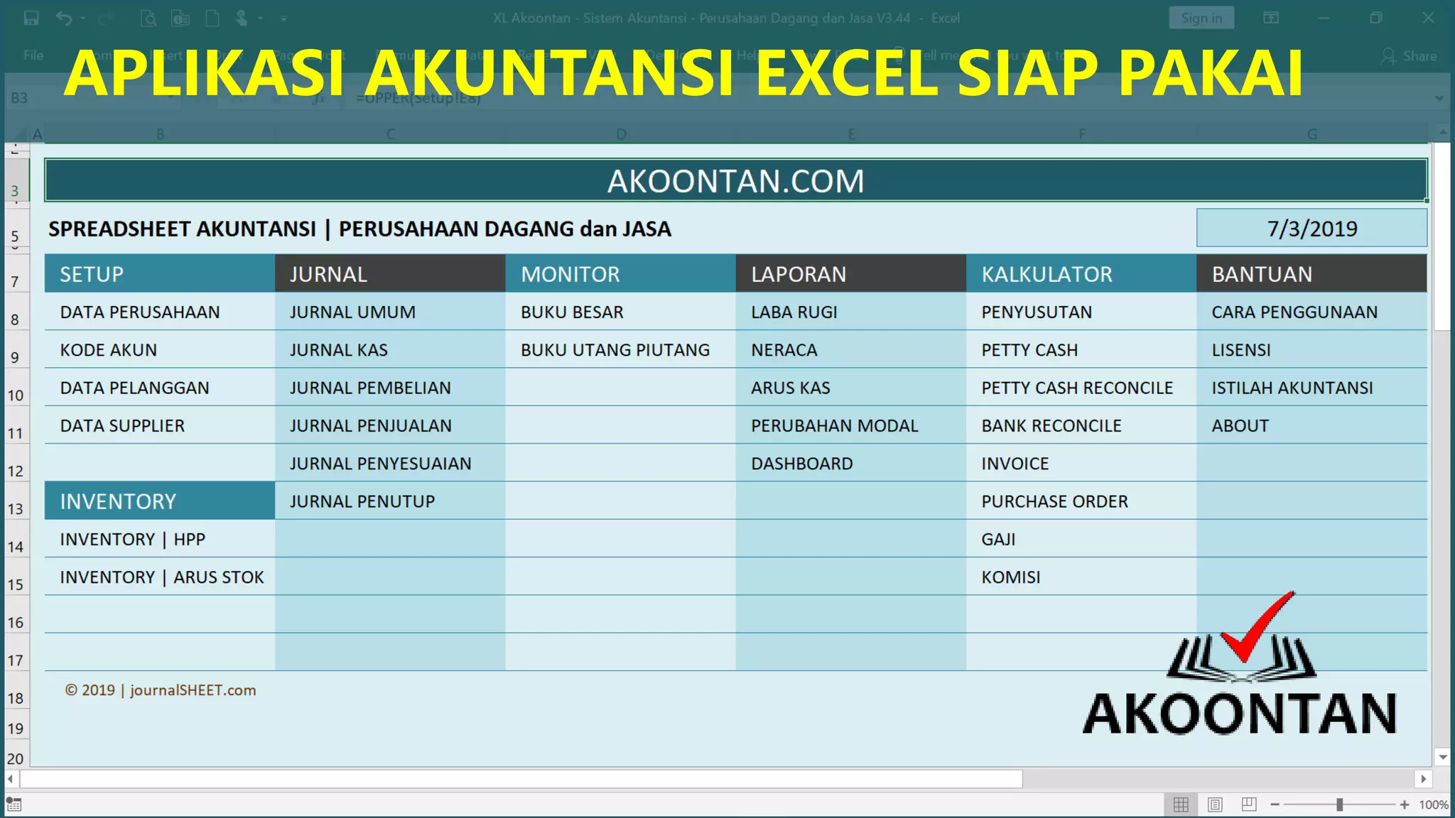 Excel Akuntansi Perusahaan Manufaktur | Dagang | Jasa | PDF