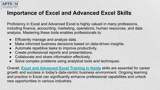 Excel and Advanced Excel Training in Noida.pptx