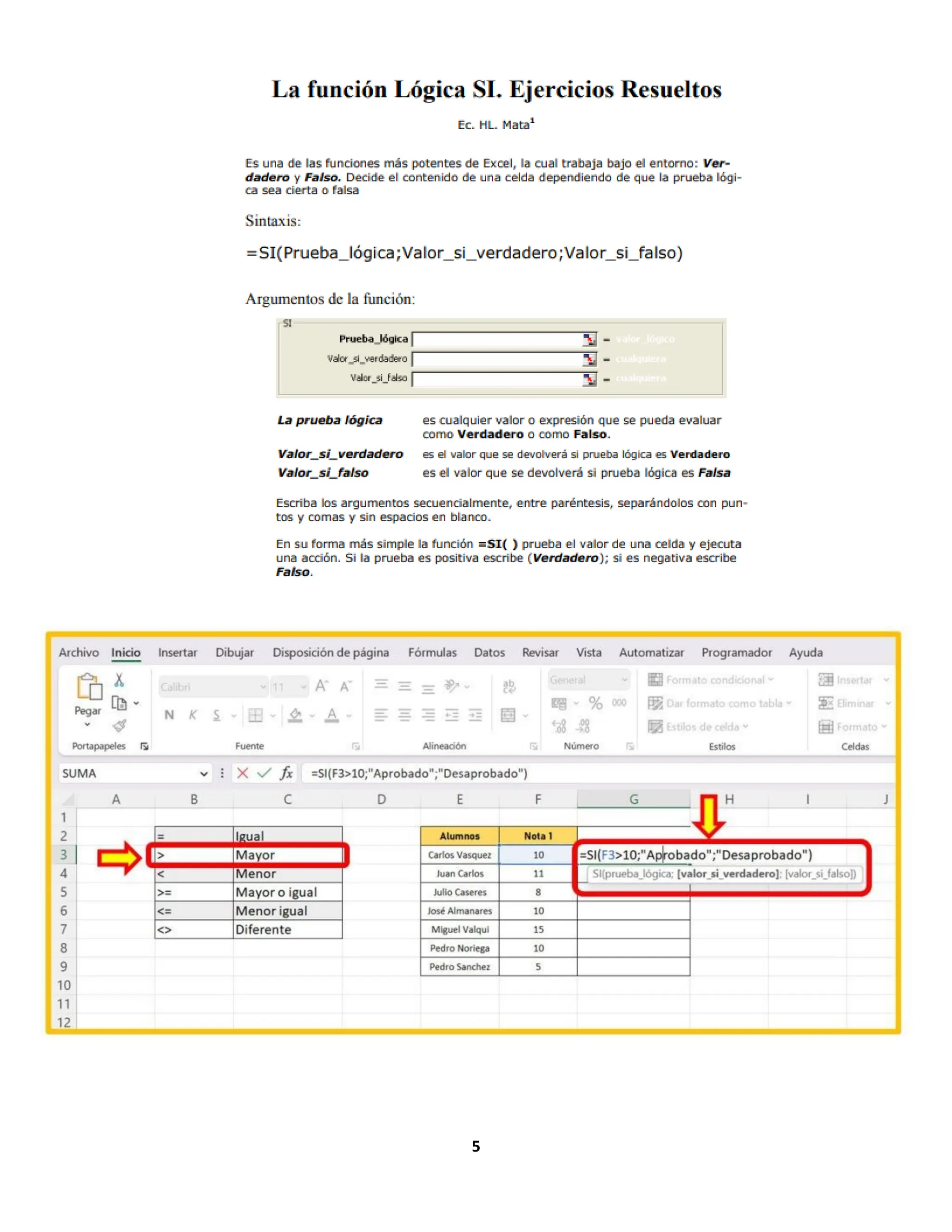 Excel avanzado combinacion de correspondencia, funcion si y funcion ...