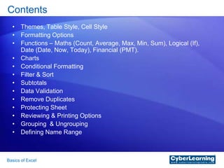Microsoft Excel Basics | PPTX