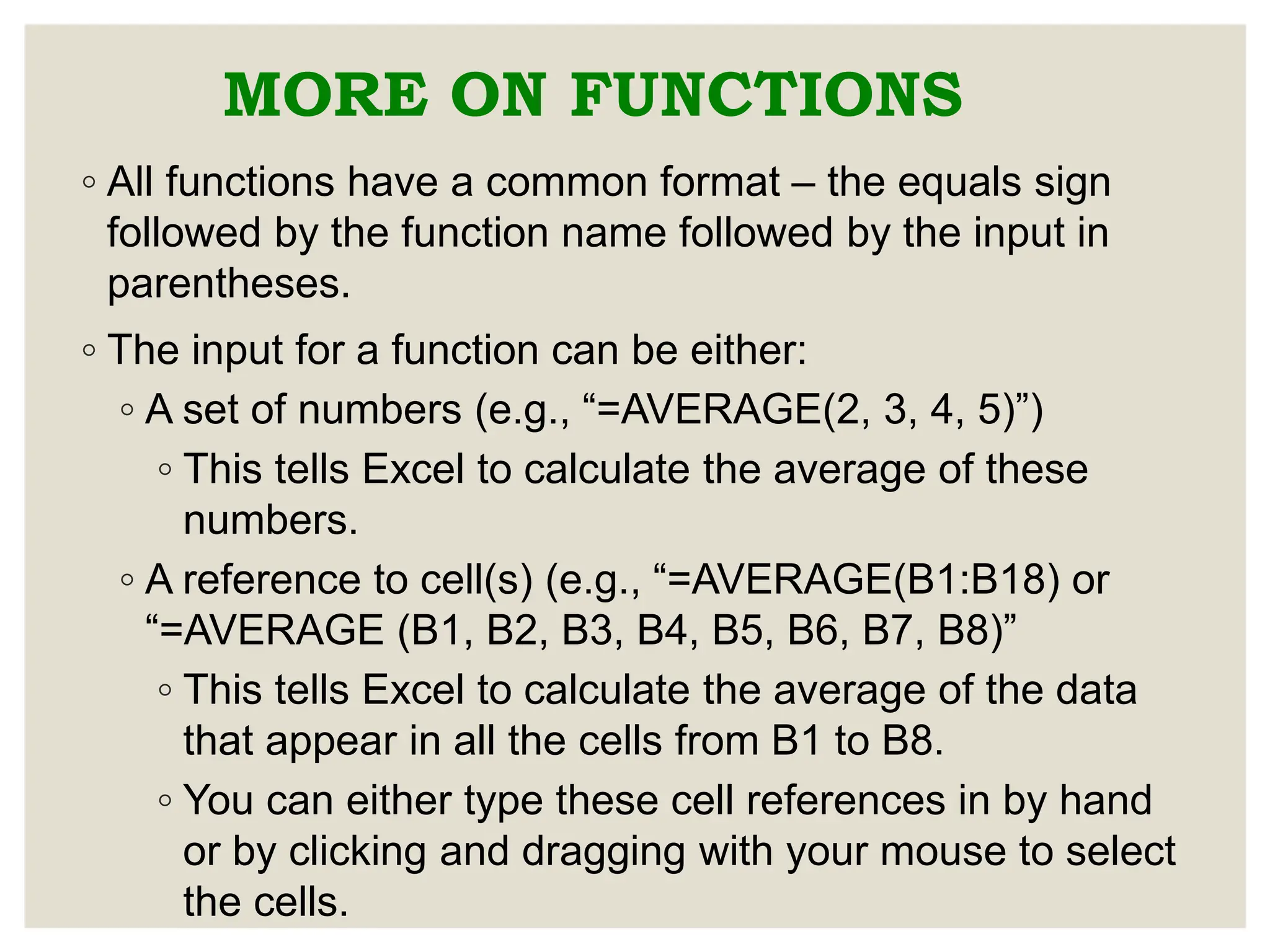 To Learn Basic Excel Data Entry Formulas And Functions Ppt