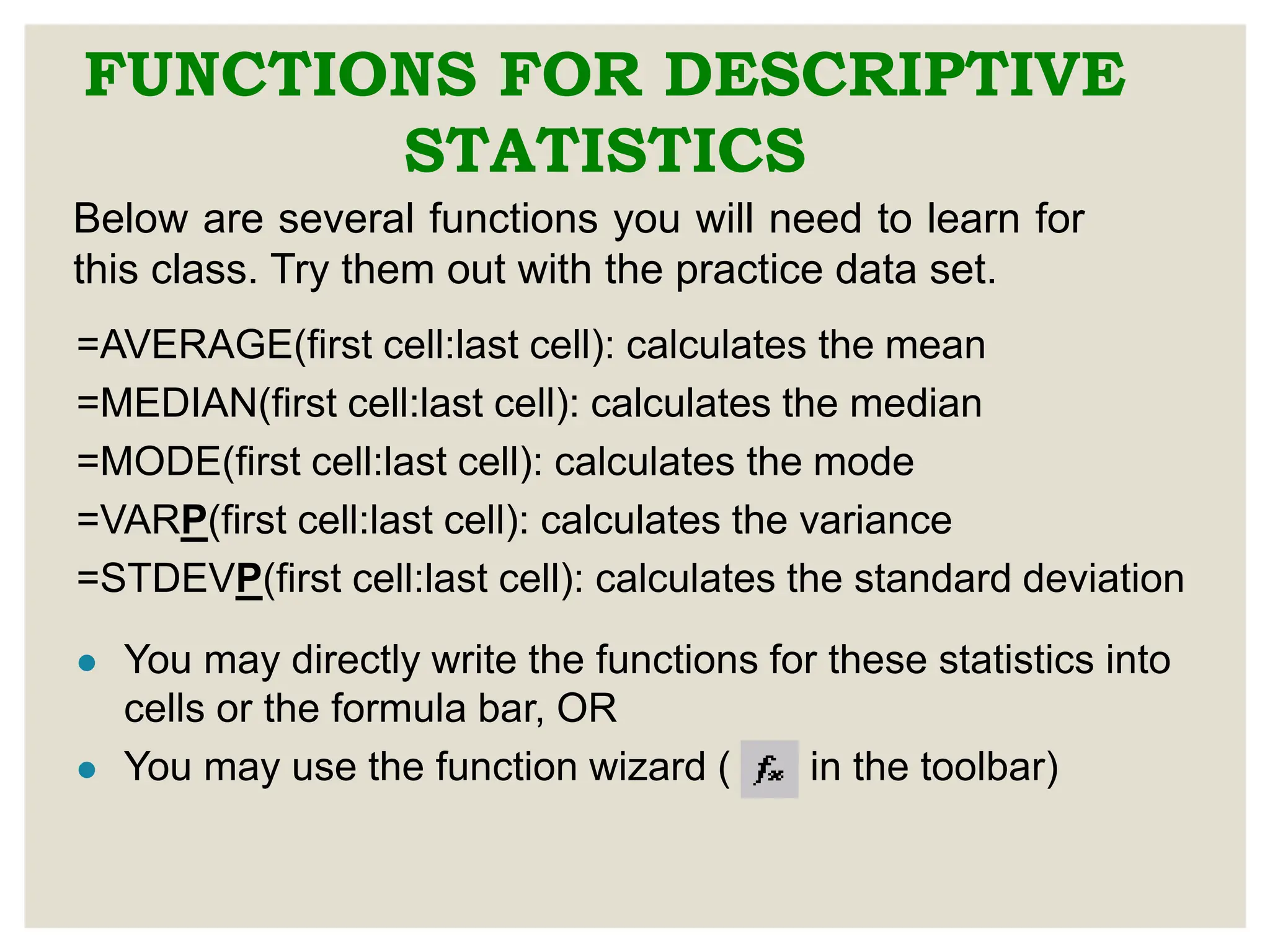 To Learn Basic Excel Data Entry Formulas And Functions Ppt