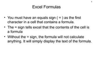 Excelbasics for understanding to excel.ppt