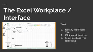 Learning Excel Basics and How to Effective Structure Data | PDF