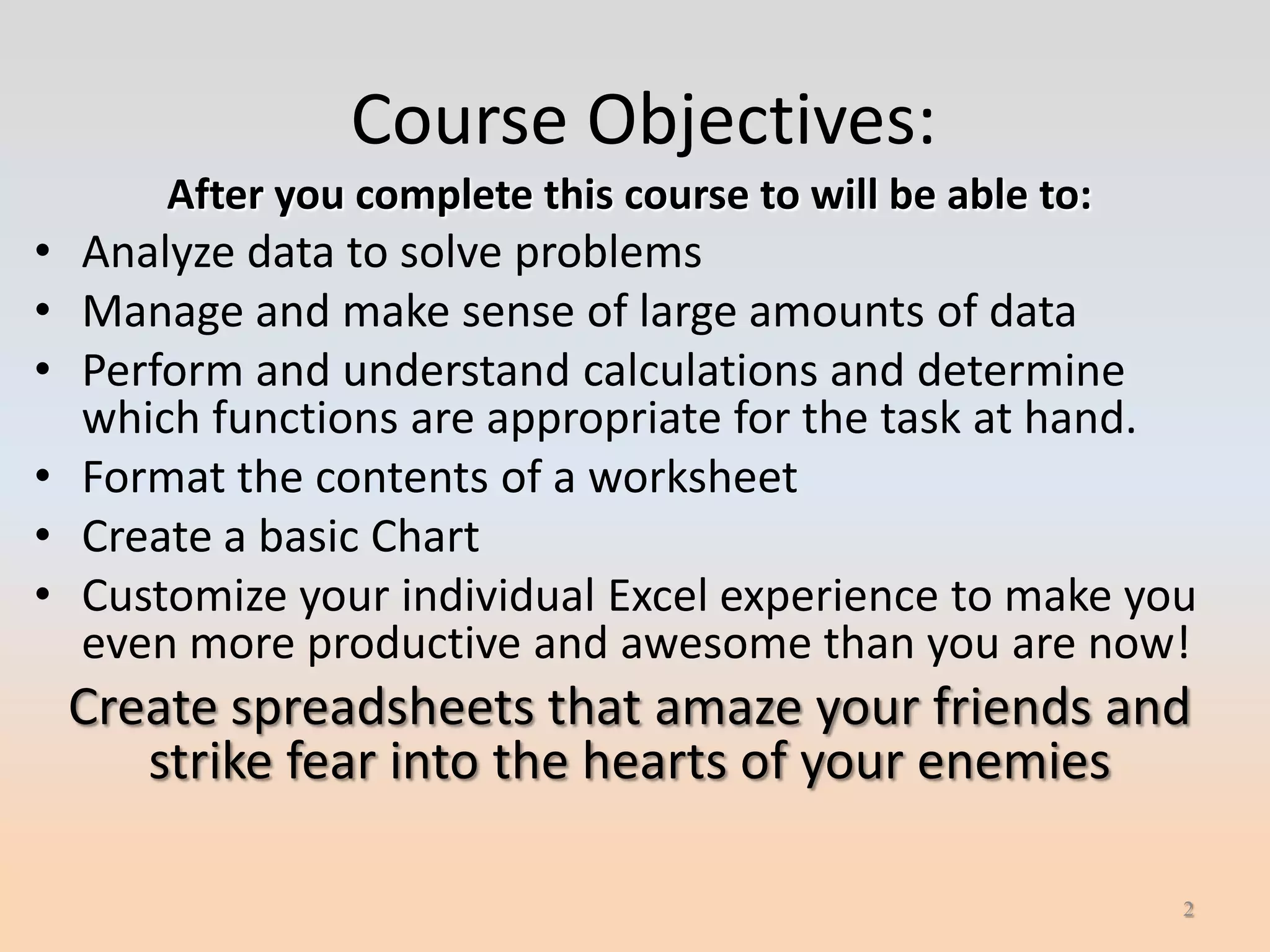 Excel basics for everyday use | PPTX