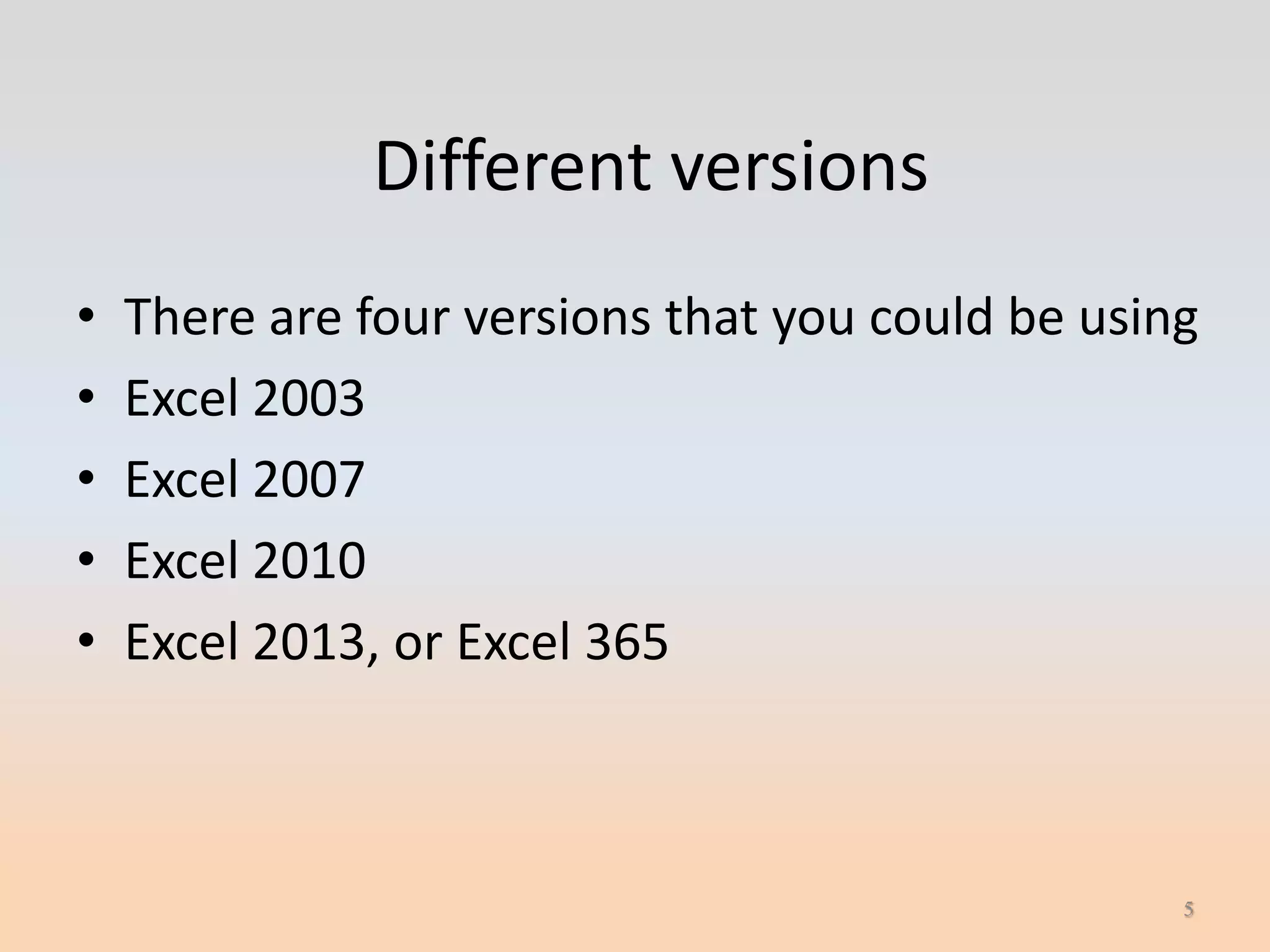 Excel basics for everyday use | PPTX