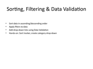 Excel_Basics_HandsOn_Training.pptx on tools | PPTX
