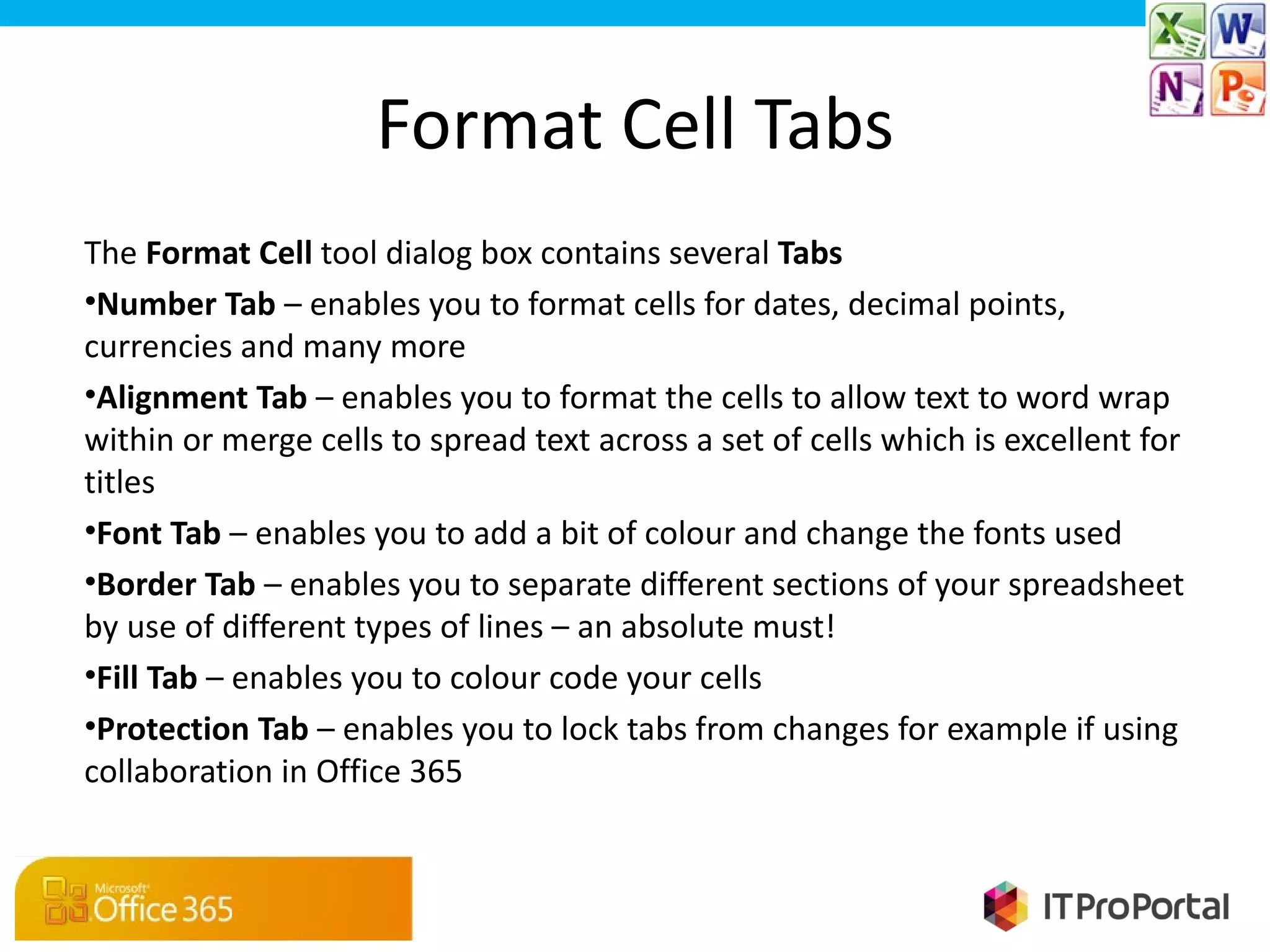Excel Cell Format for Professional SpreadSheets | PPT