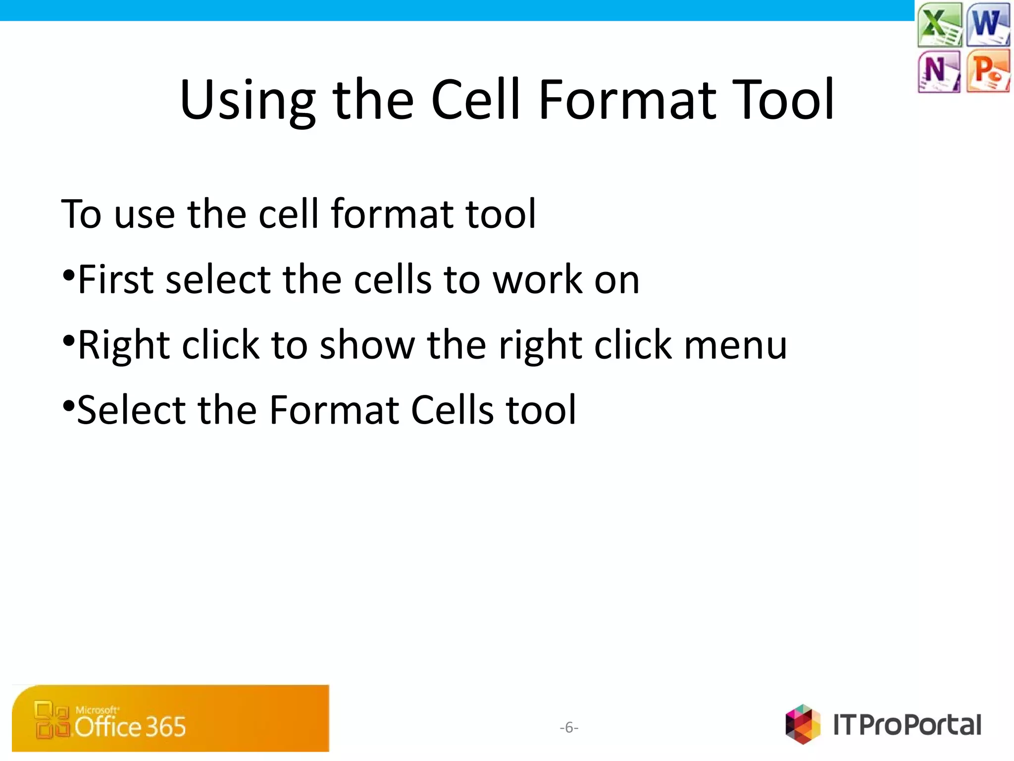 Excel Cell Format for Professional SpreadSheets | PPT