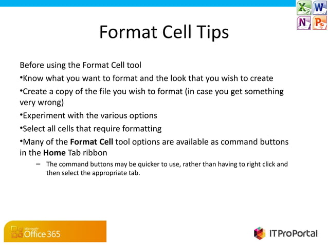 Excel Cell Format for Professional SpreadSheets | PPT