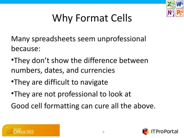 Excel Cell Format for Professional SpreadSheets | PPT