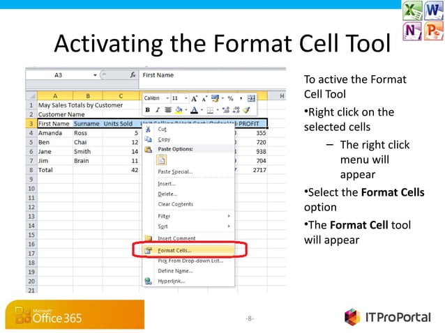 Excel Cell Format for Professional SpreadSheets | PPT