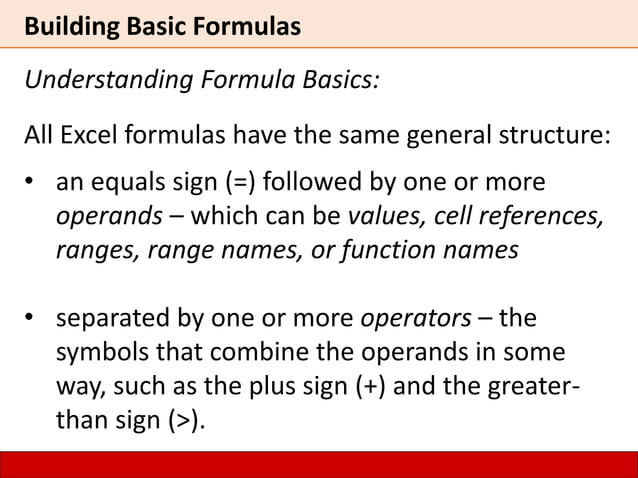 Excel CH 02 Working with Formulas Functions.ppt