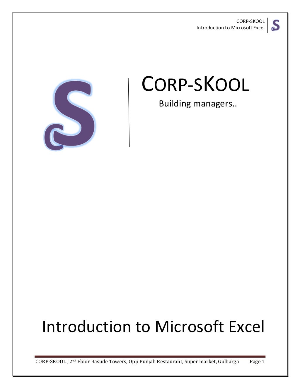Introduction To Microsoft Excel Basics Excel Intro Excel Excel